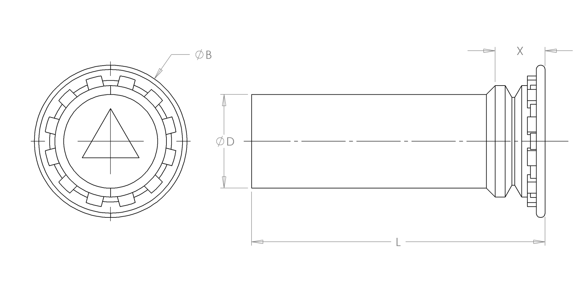 TCH - Self-Clinching Pin, 300 Series Stainless Steel, Passivated, 0.281 ...