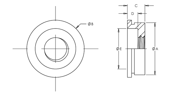 TCH - Flush Mounted Retainer Component, 300 Series Stainless Steel ...