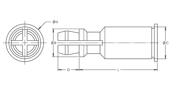 TCH - Self-Clinching Standoff, Spring Top, Steel, Zinc, 4MM x 12 | TCH
